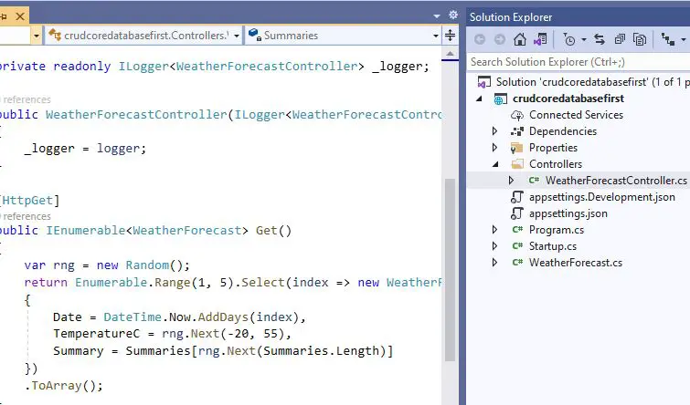 Create Aspnet Core Web Api Without Entity Framework