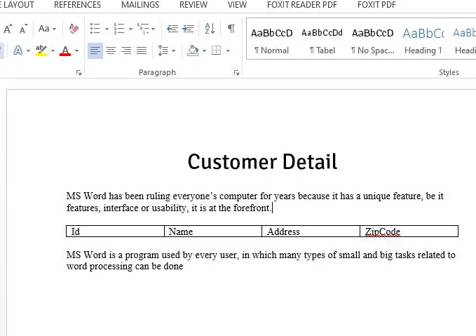 How To Add New Rows To An Existing Word Document Table In C#